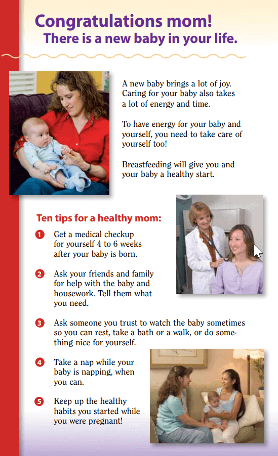 New Hampshire WIC Nutrition Education Handouts | JPMA, Inc.