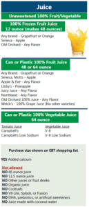 Kentucky WIC Approved Food List English | JPMA, Inc.